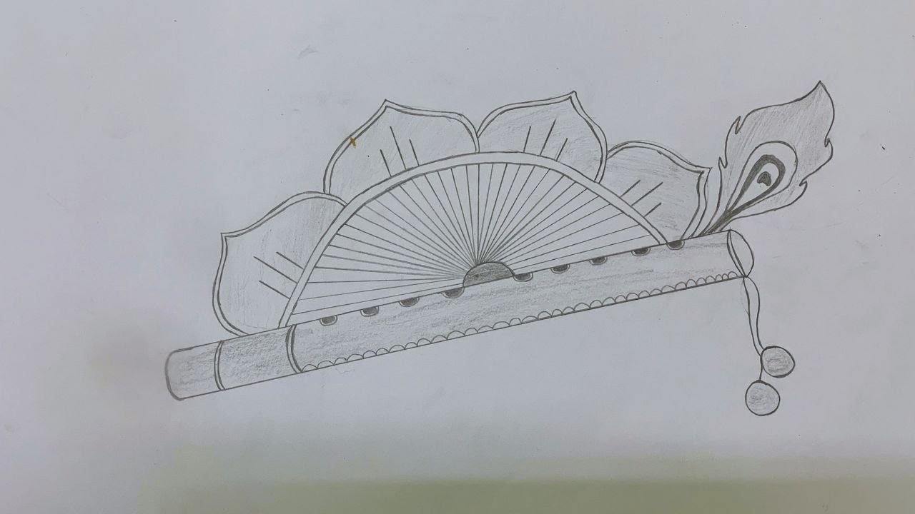 Easy Krishna Bansuri Drawing | Drawing Lord Krishna | Bansuri Art ...