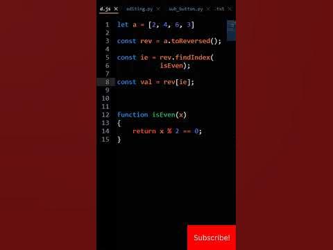 JavaScript Array findLastIndex Method - YouTube