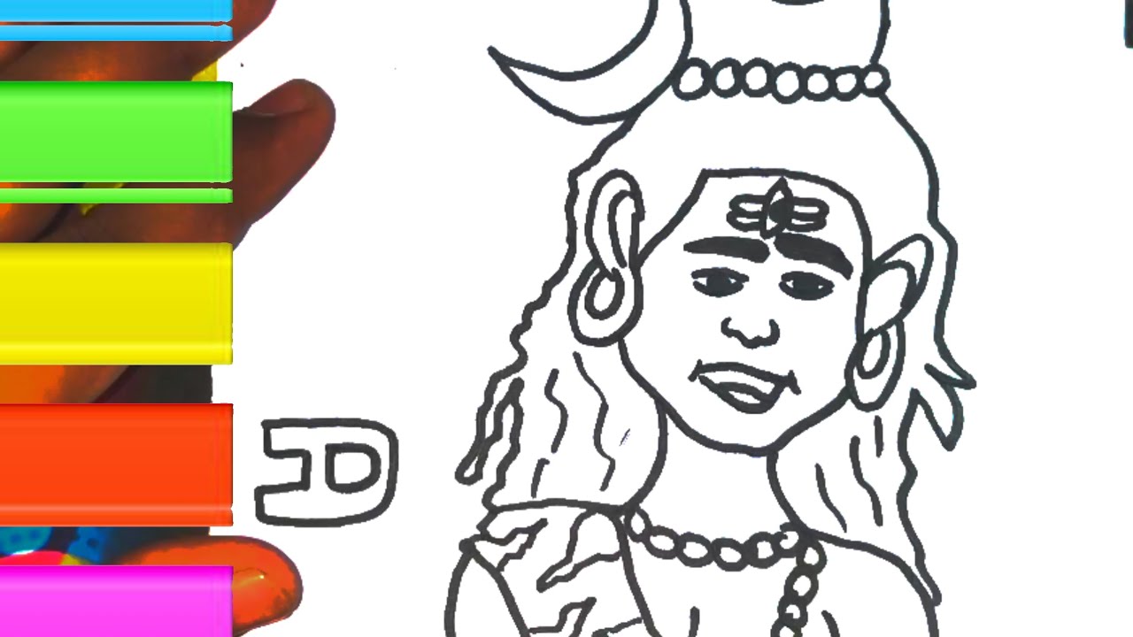 How to draw sive sanker ji easy draw bholenath kids easy drawing shivji ...