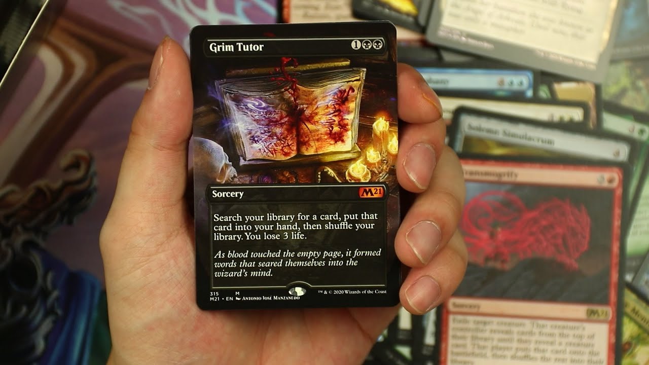 GOD TIER M21 Booster Box Unboxing!! - Full Art Grim Tutor?! - YouTube