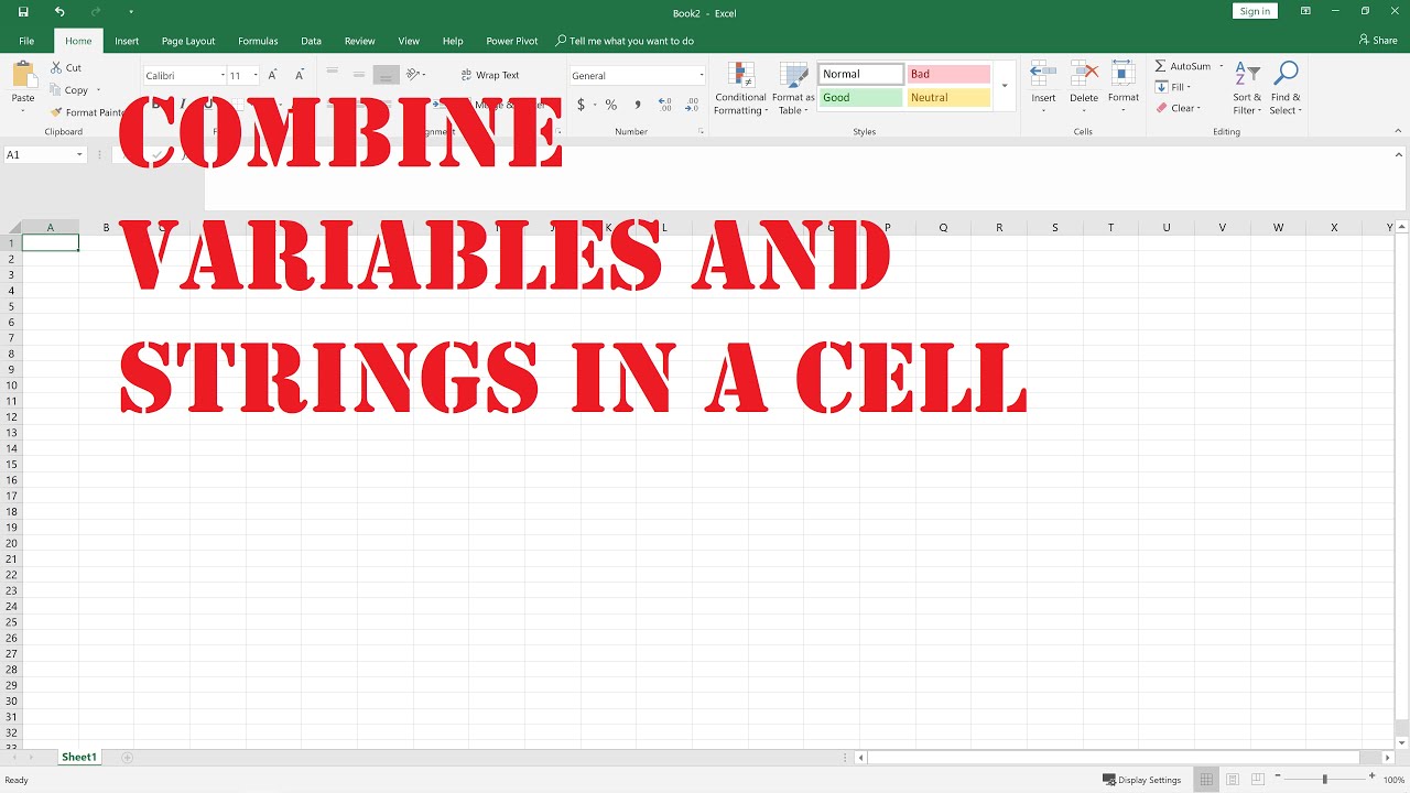 Excel Combine Variables And Strings In A Cell YouTube Excel Combine Variables And Strings In A Cell YouTube