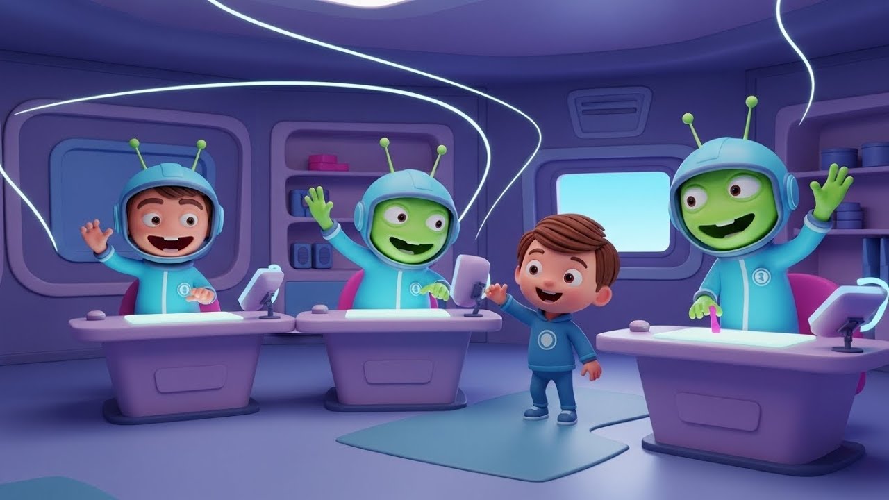 Among Us Sneaky Alien Hid Behind the Chair | Kids Songs & Nursery ...