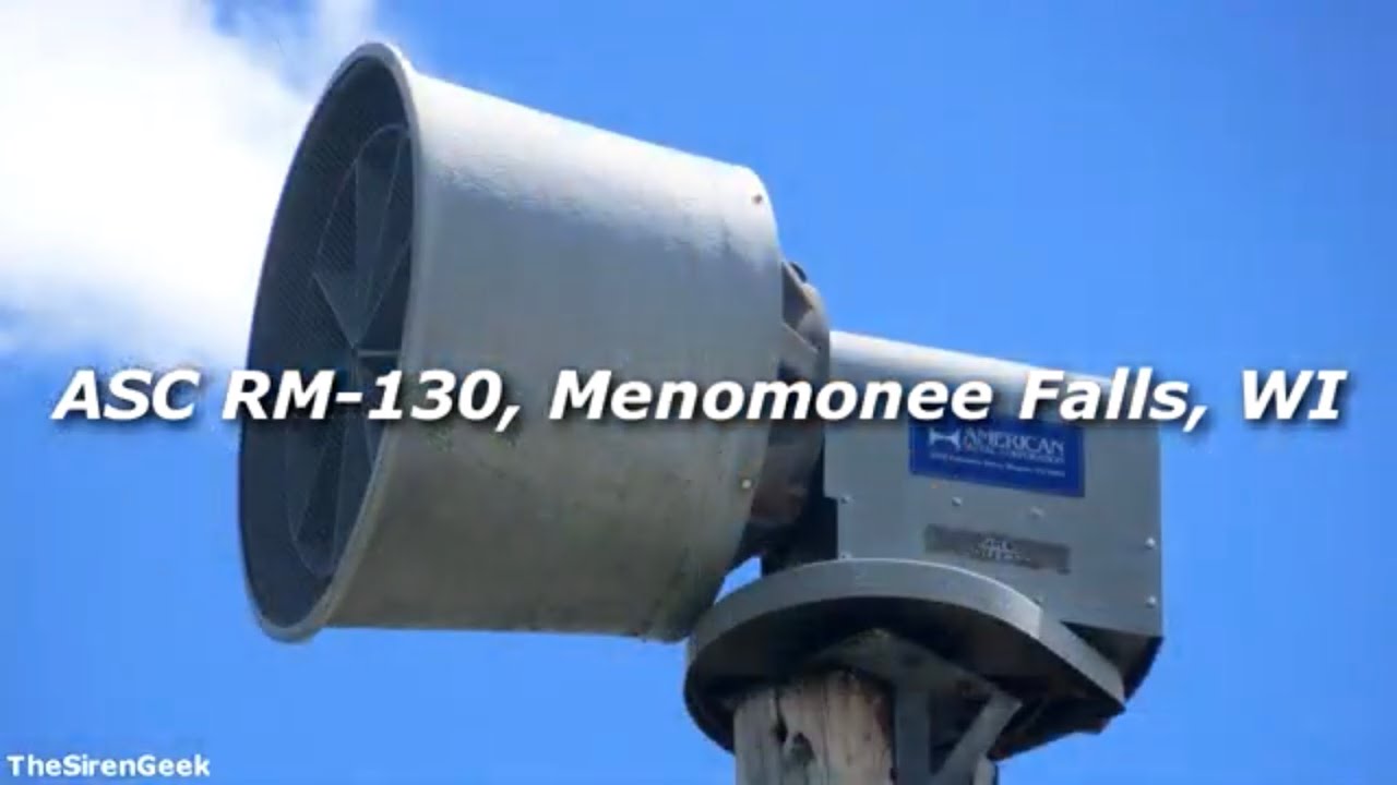ASC RM-130, Menomonee Falls, WI - Alert - Weekly Siren Test - YouTube