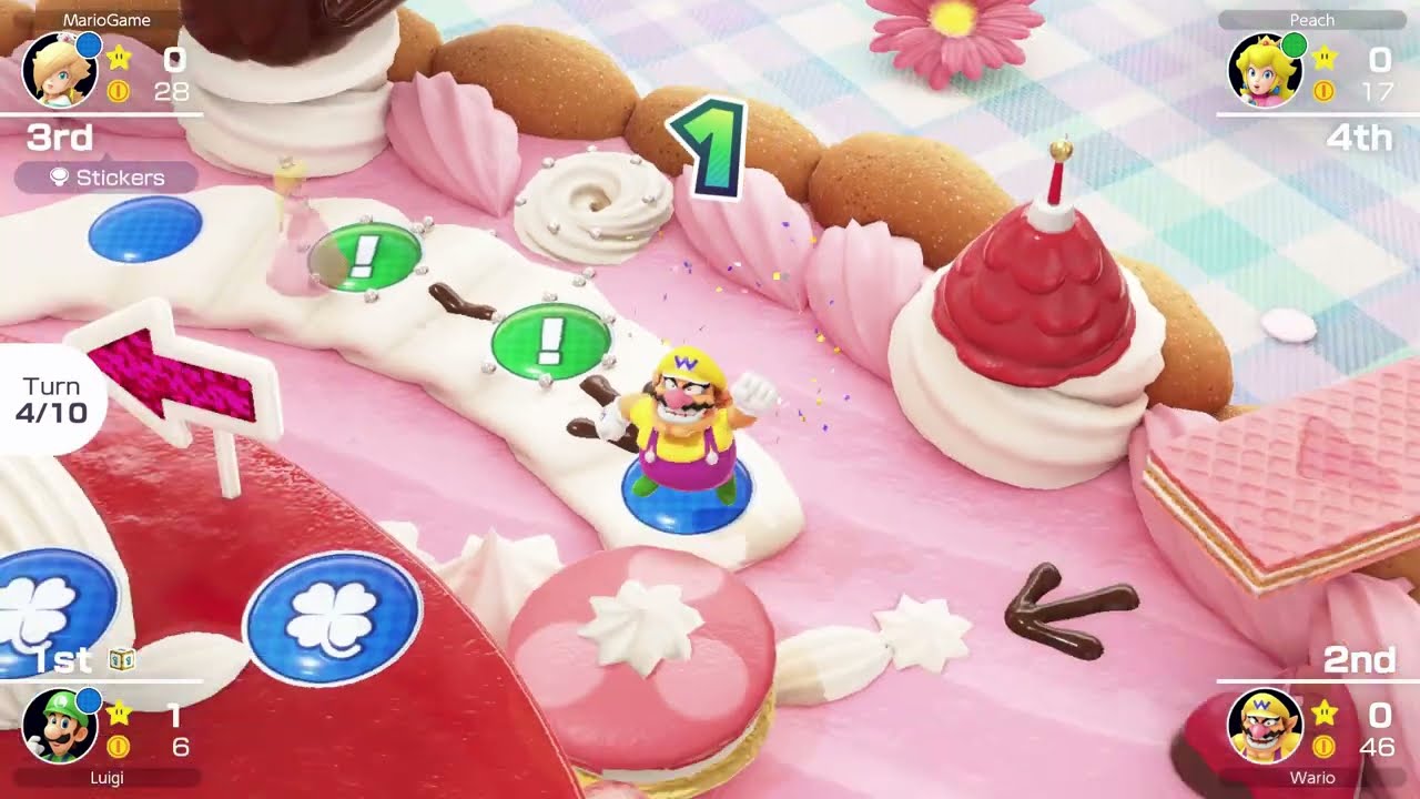 Mario Party Superstars #93 Birthday Cake Wario vs Luigi vs Peach vs ...
