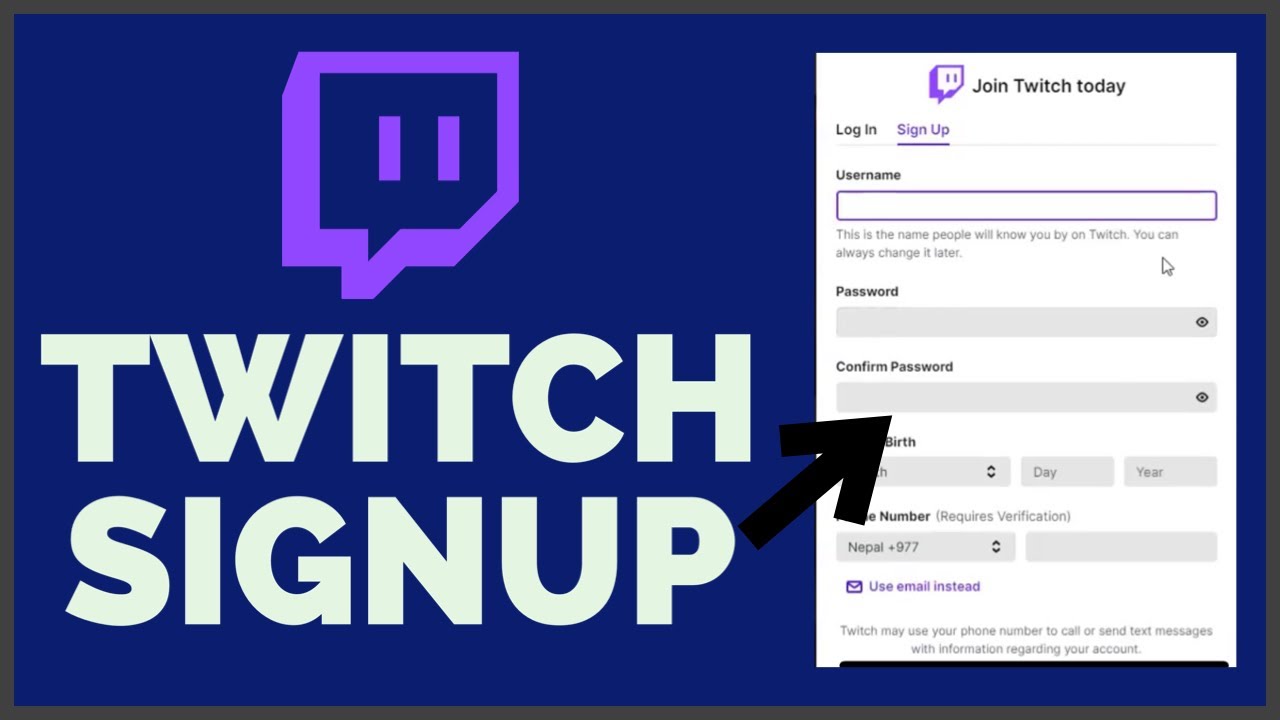 How to Sign Up Twitch Account? Open/Create Twitch Account (2022) - YouTube