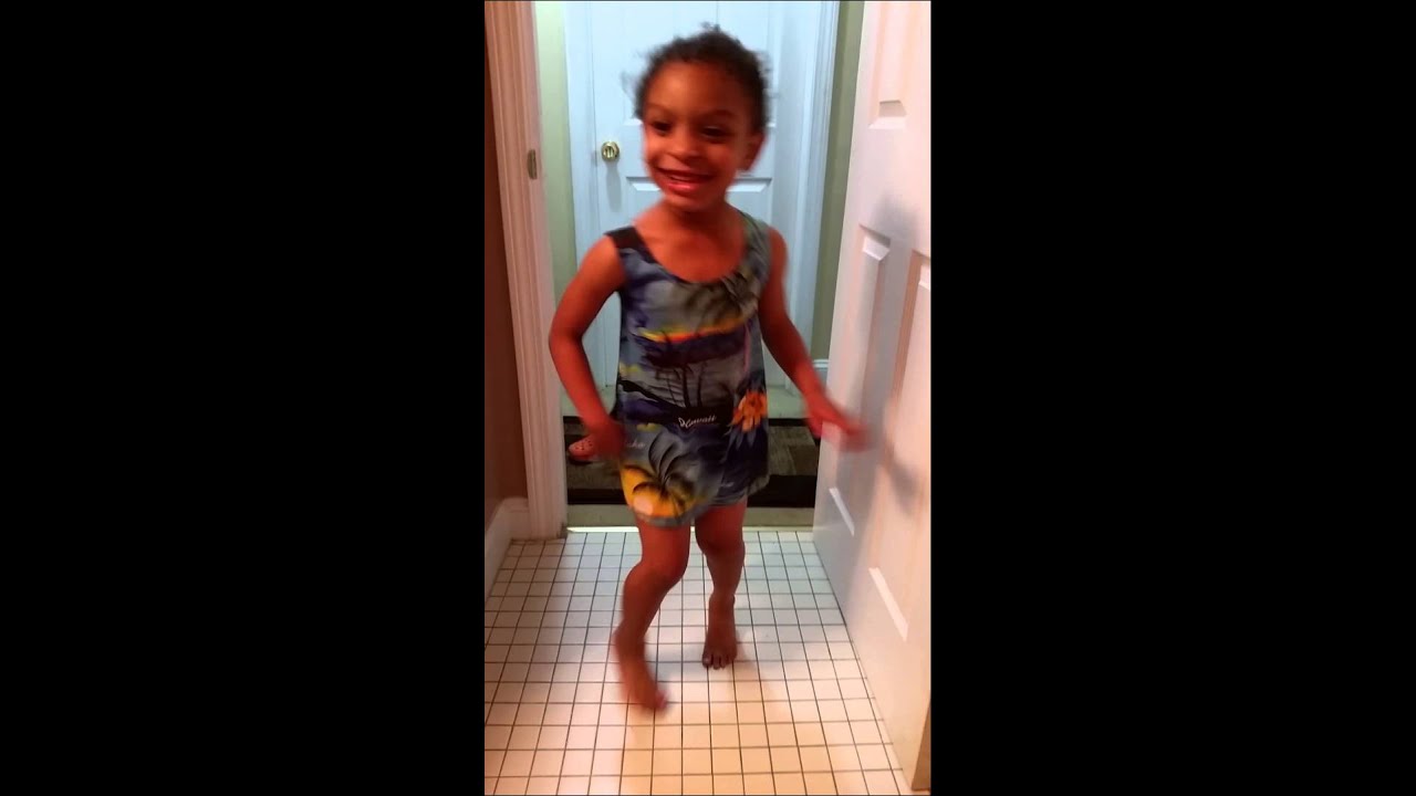 Milah does the pee pee dance - YouTube