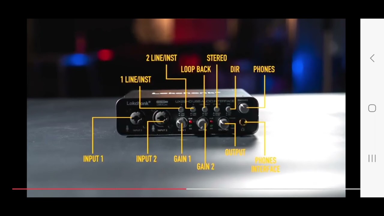 UX22 Audio Interface sound card 24 Bit 192 kHz Ad Converter E-Gitar ...
