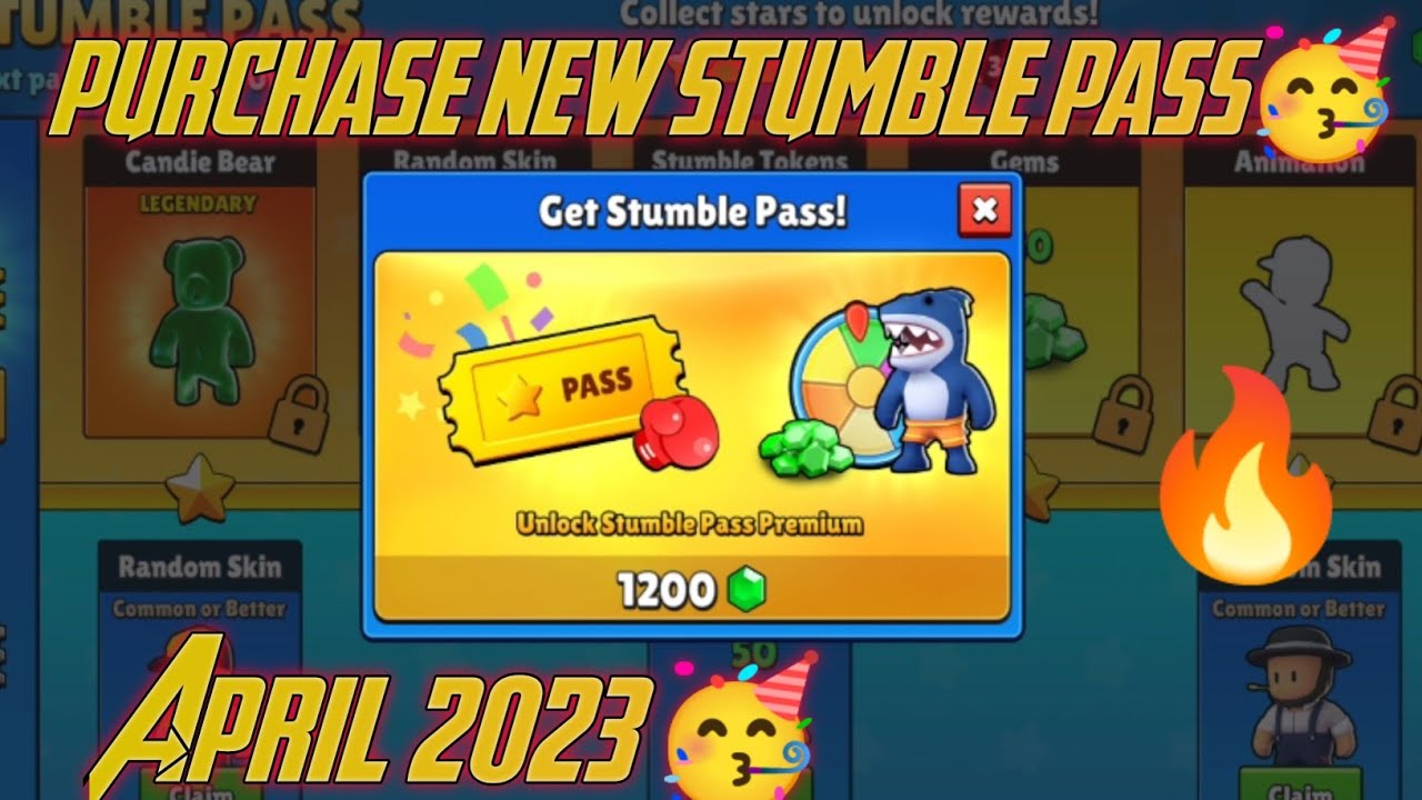 purchase new stumble pass April 2023 🔥|| in stumble guys 🎉🎉 - YouTube