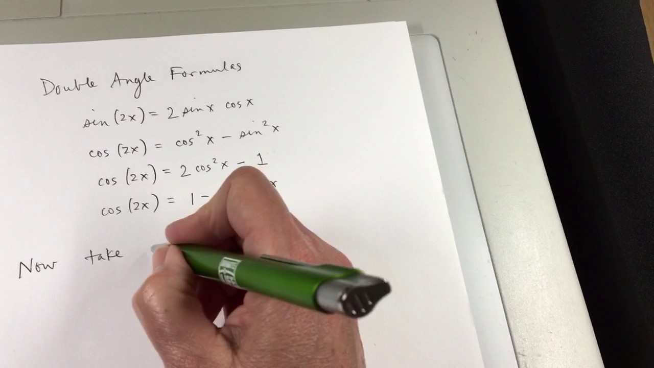 Calc 2, Review of Double Angle Identities, 1/17/17, video 6 of 6 - YouTube