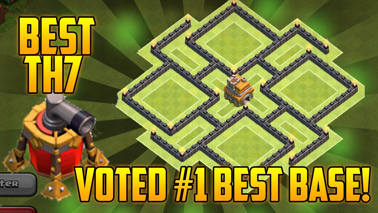 CLASH OF CLANS! Best Th7 Hybrid Base! 2016 - YouTube