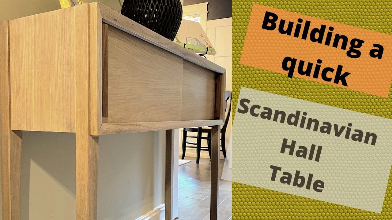 Building a quick Scandinavian Hall Table - YouTube