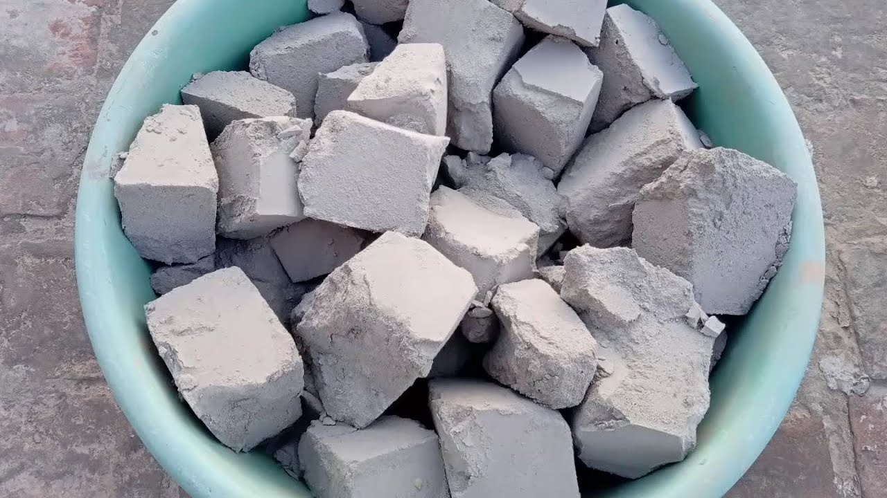 Pure cement blocks crumbling||super softy 💕||satisfy||smooth crumbling ...