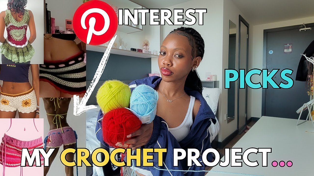 pintrest picks my project🧶🩳~kinda...| ep.1 | crochet vlog - YouTube