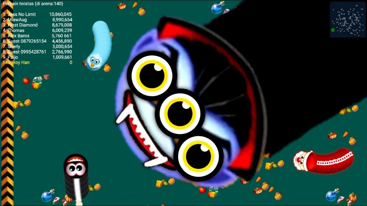 Worms Zone Magic Gameplay 🐍 #211 - Vampire Worm Hunting Giant Worm ...