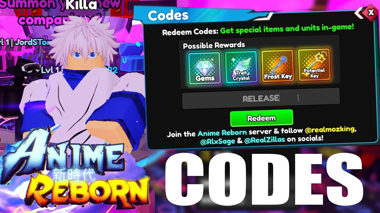 ANIME REBORN RELEASE CODES - YouTube