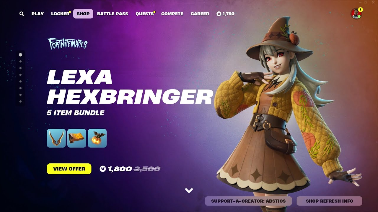 NEW Fortnite Lexa Hexbringer Skin + "Espresso" Icon Dance Emote ...