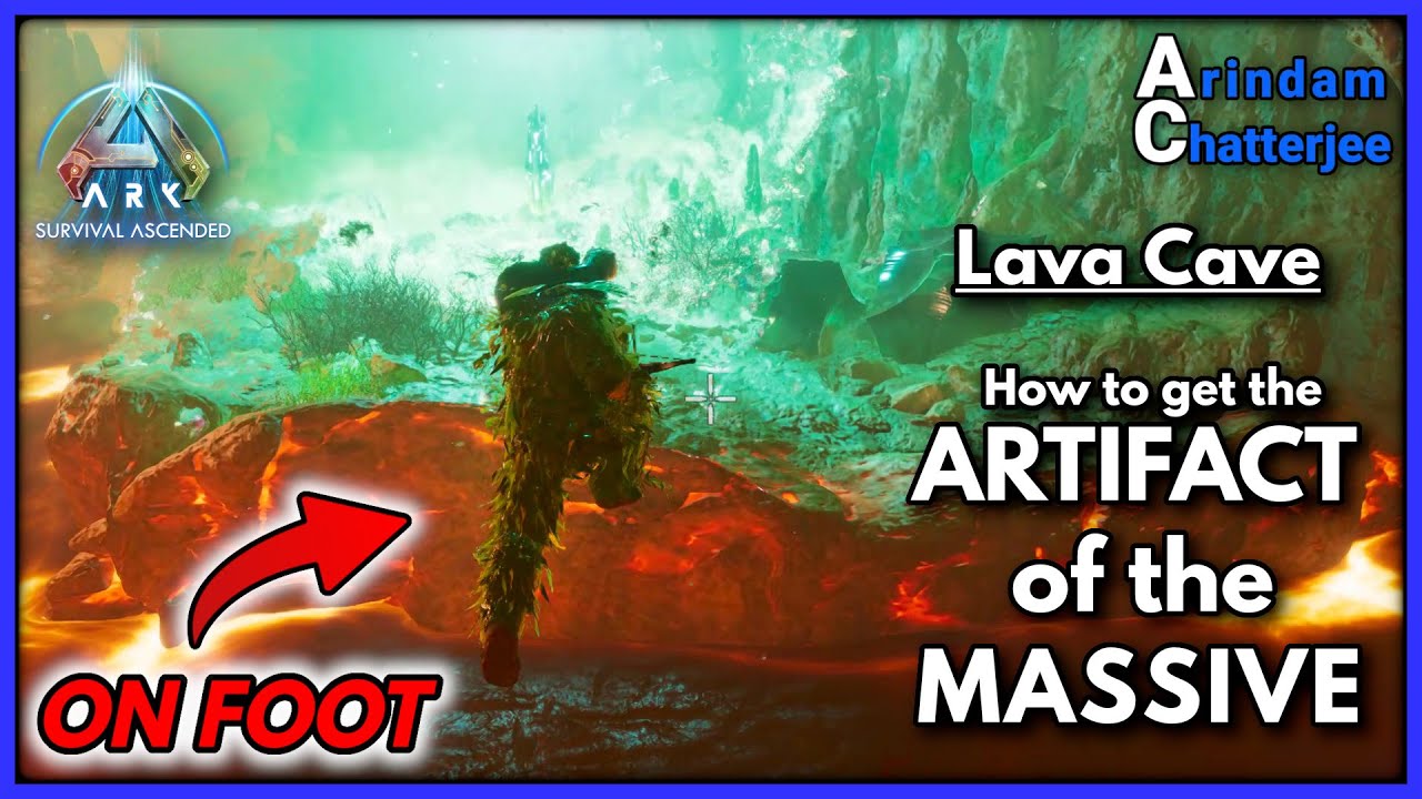 ARK Ascended Island - ARTIFACT OF THE MASSIVE Guide ON Foot / No Dinos ...