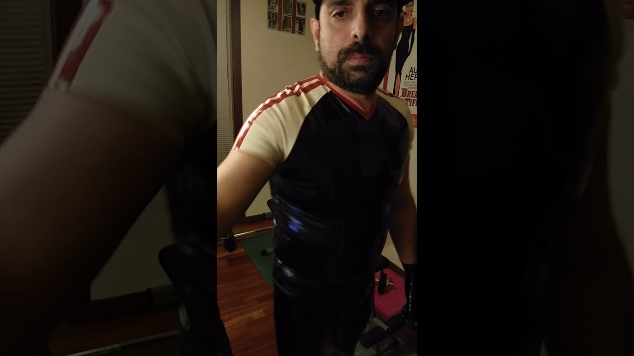 Smoking in full rubber - YouTube