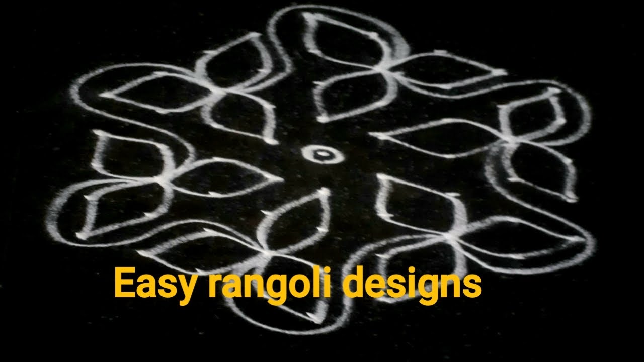 Easy 9*5 dot small rangoli designs /daily rangolis/sikku kolam design ...