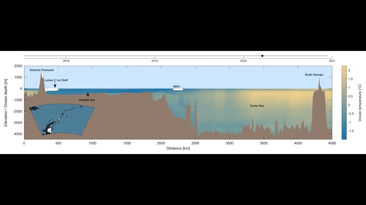 Journey of the Massive A68A Iceberg - YouTube