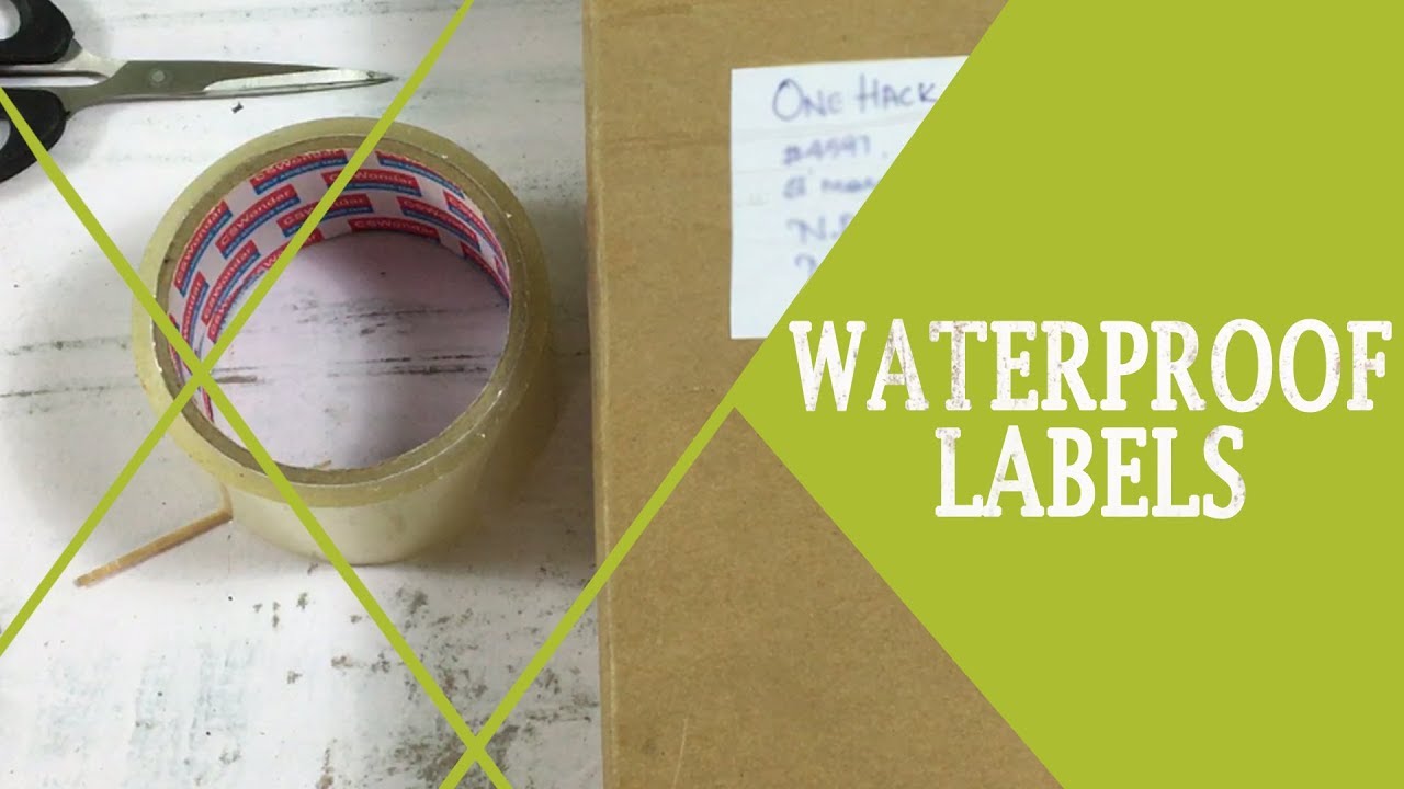 Easy and useful #ONEHACK Cellotape hack #13 - Waterproof labels - YouTube