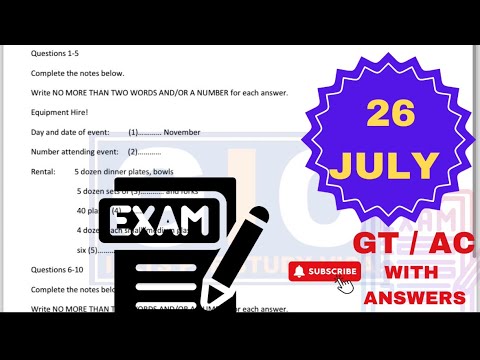 IELTS Exam Questions and Answers for July 26th! 📝 GT/AC | #gicratia # ...