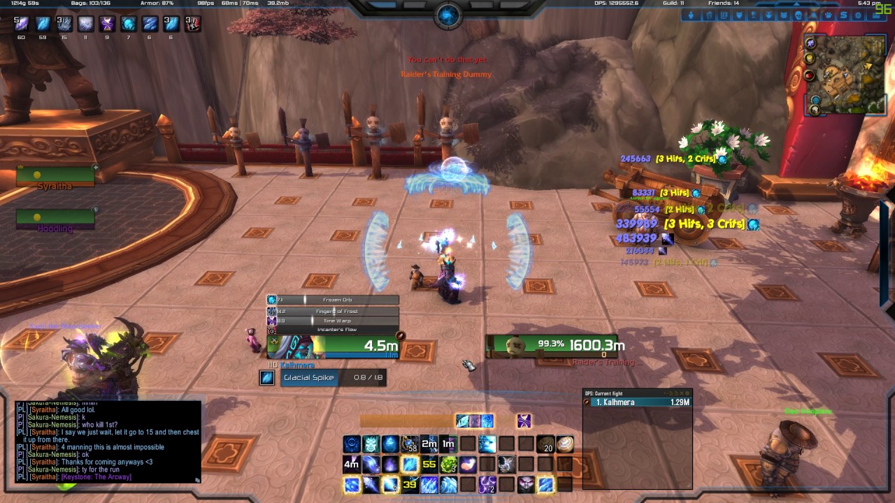 Frost Mage 7.2.5 UI/Rotation/DPScheck - YouTube