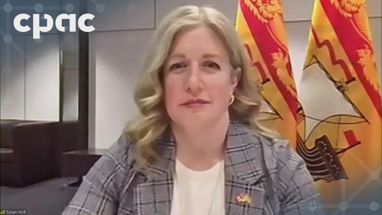 N.B. Premier Susan Holt speaks with reporters after first ministers ...