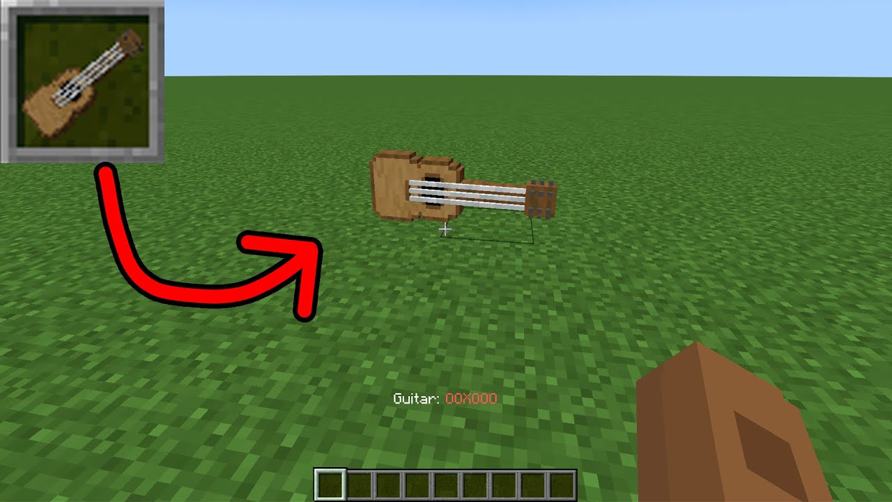 how to make a guitar in minecraft - YouTube