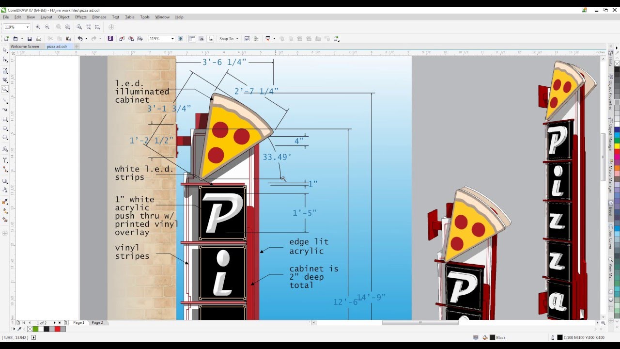 Sign Presentation Layout-CorelDraw - YouTube