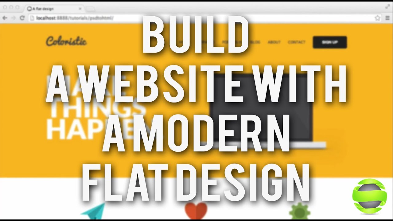 Build a Responsive Website with a Modern Flat Design - Logo and ...