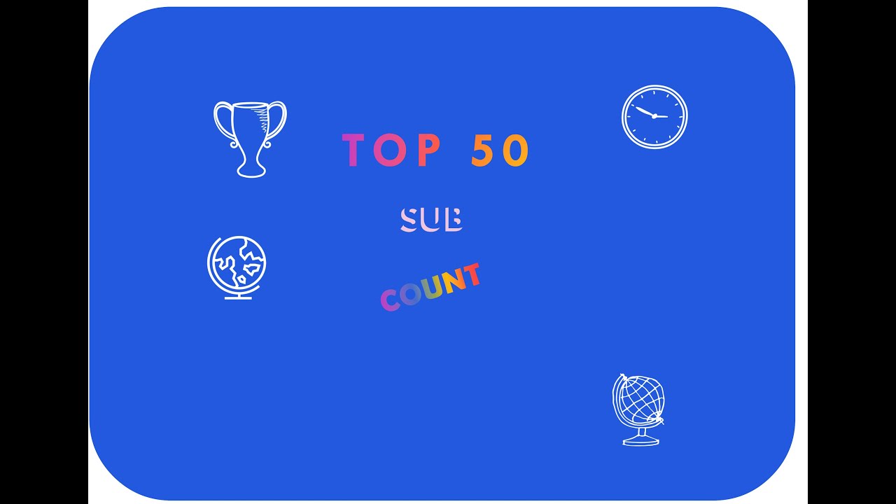 Top 50 YouTube Sub count - YouTube