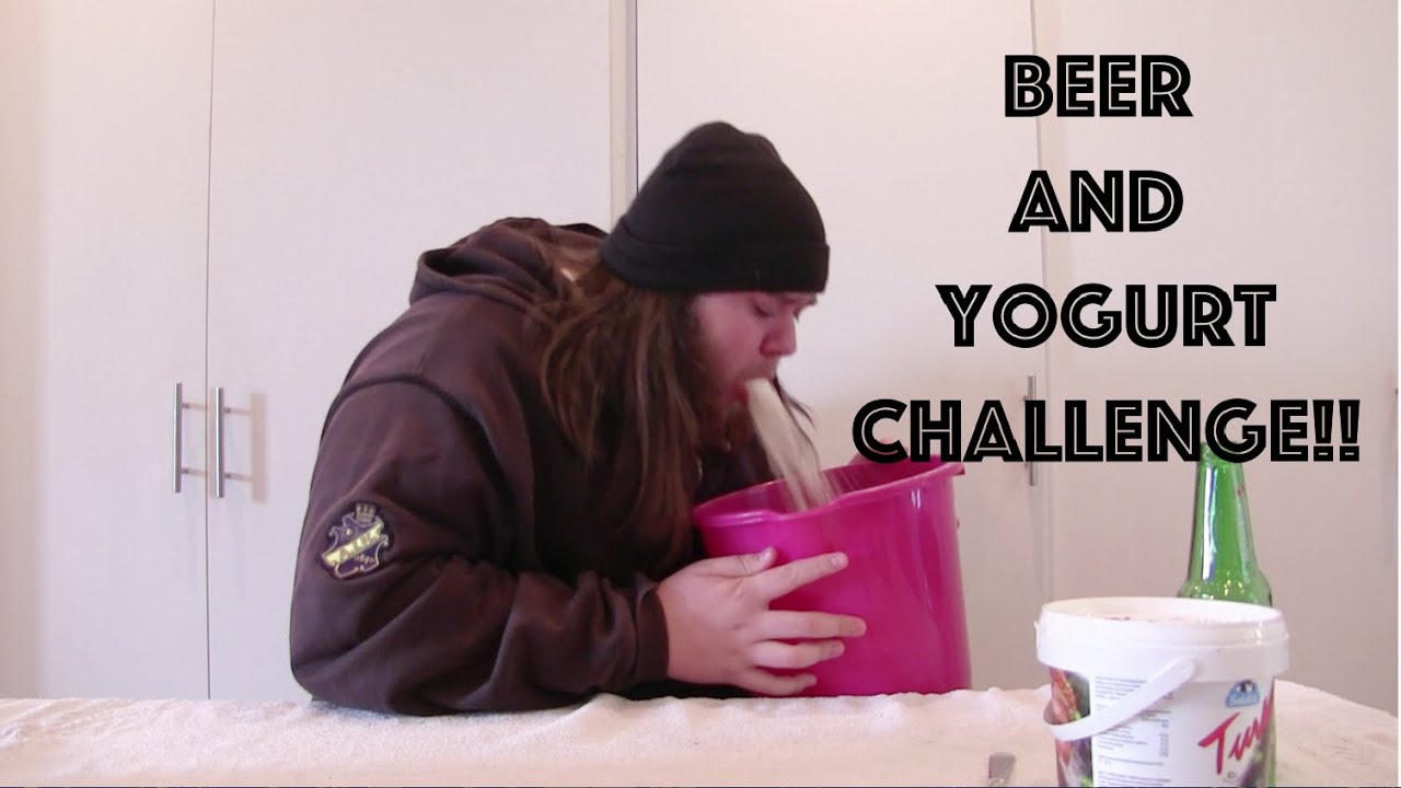 BEER AND YOGURT CHALLENGE (VOMIT ALERT!!) - YouTube