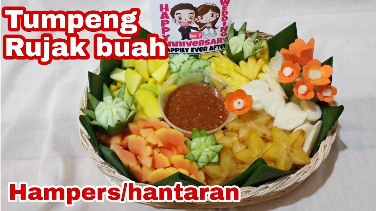 Menghias tumpeng rujak buah segarr | Ide usaha hampers dan hantaran ...
