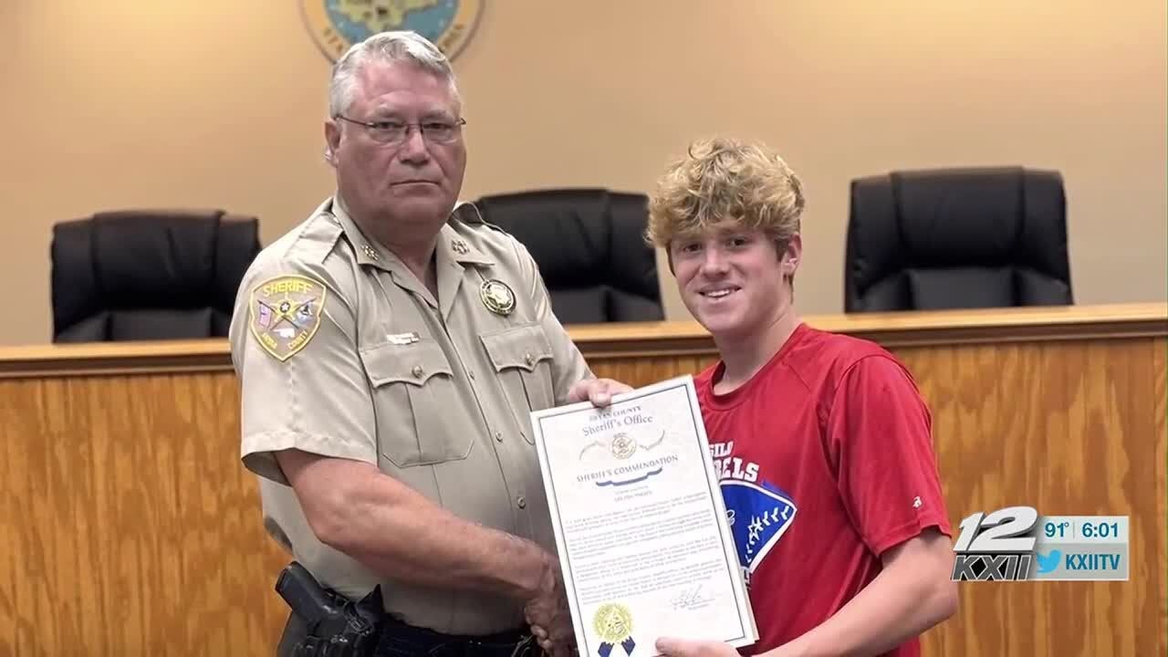 Bryan County teen honored by sheriff’s office after defending his home ...