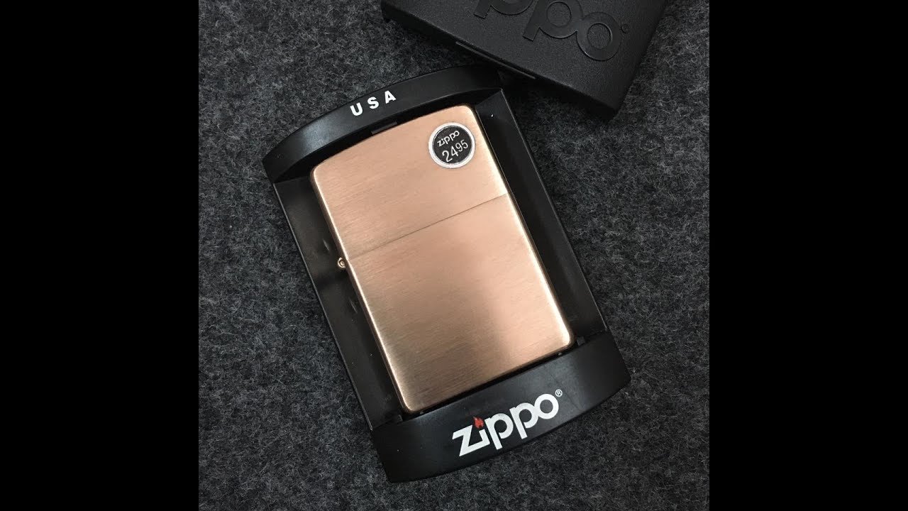 Unboxing supper rare solid copper zippo 2006 - YouTube