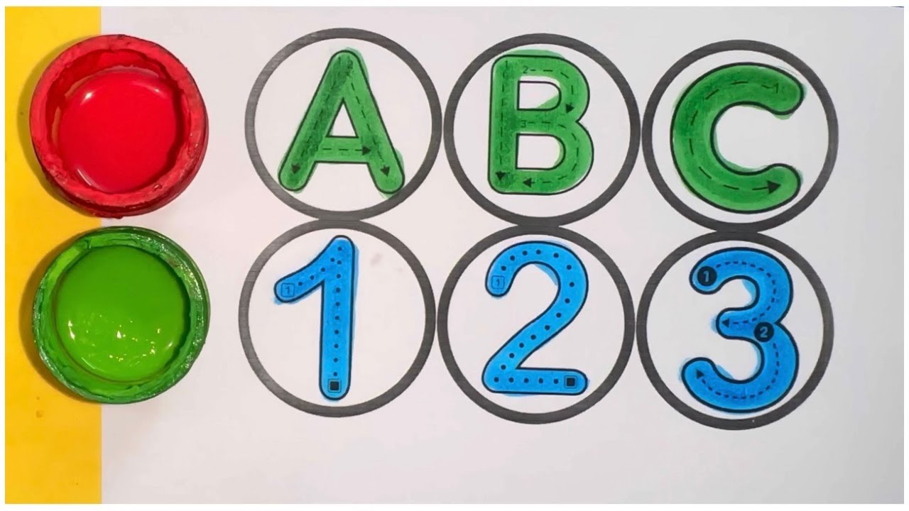 ABC and Number Counting 1,2,3 for Preschoolers | Tracing ABC for kids ...