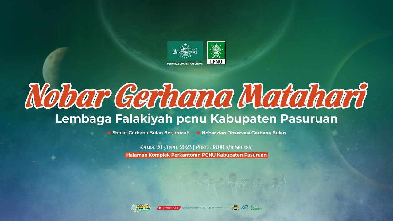 🔴 LIVE | NOBAR GERHANA MATAHARI TAHUN 2023 - LFNU KABUPATEN PASURUAN ...