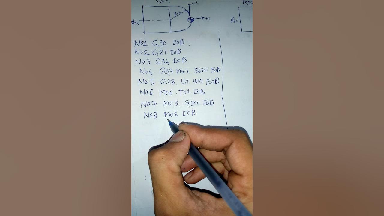 Circular interpolation clockwise cnc part programming - YouTube