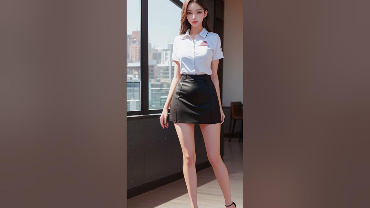 Mini Skirt Beauty Girl [AI lookbook] AI ART (FASHION SHOW LOOKBOOK MODELS, video) #aiart # ...