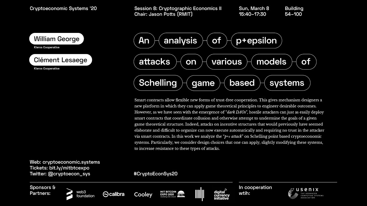 An analysis of p+epsilon attacks on Schelling game based systems ...