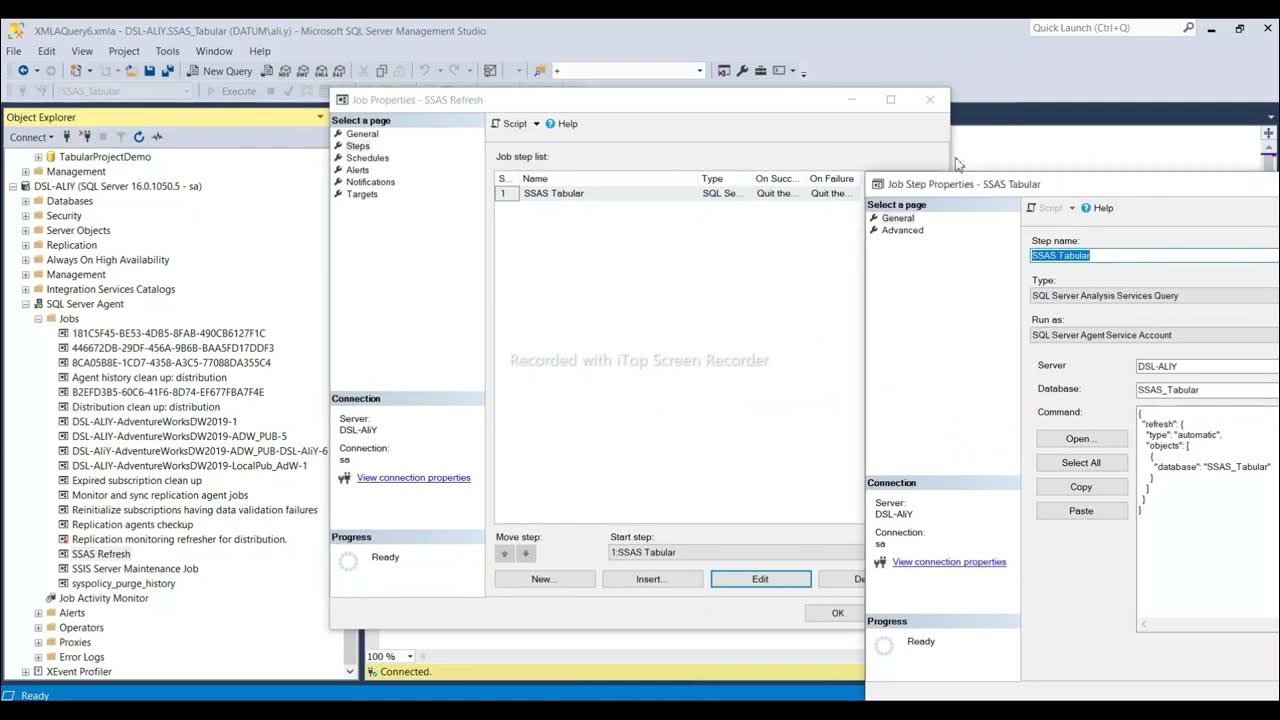 #ssas Schedule a #tabular #cube | using #sqlserver #agent - YouTube