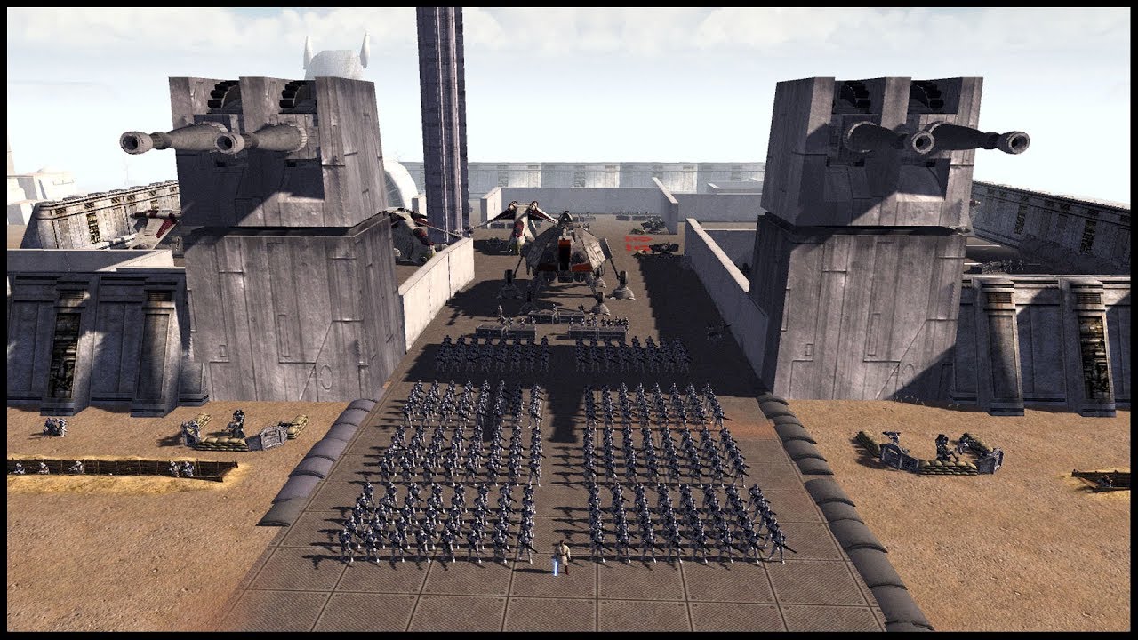 Brutal Republic SUPER-FORTRESS Siege - Men of War: star Wars Mod Battle ...