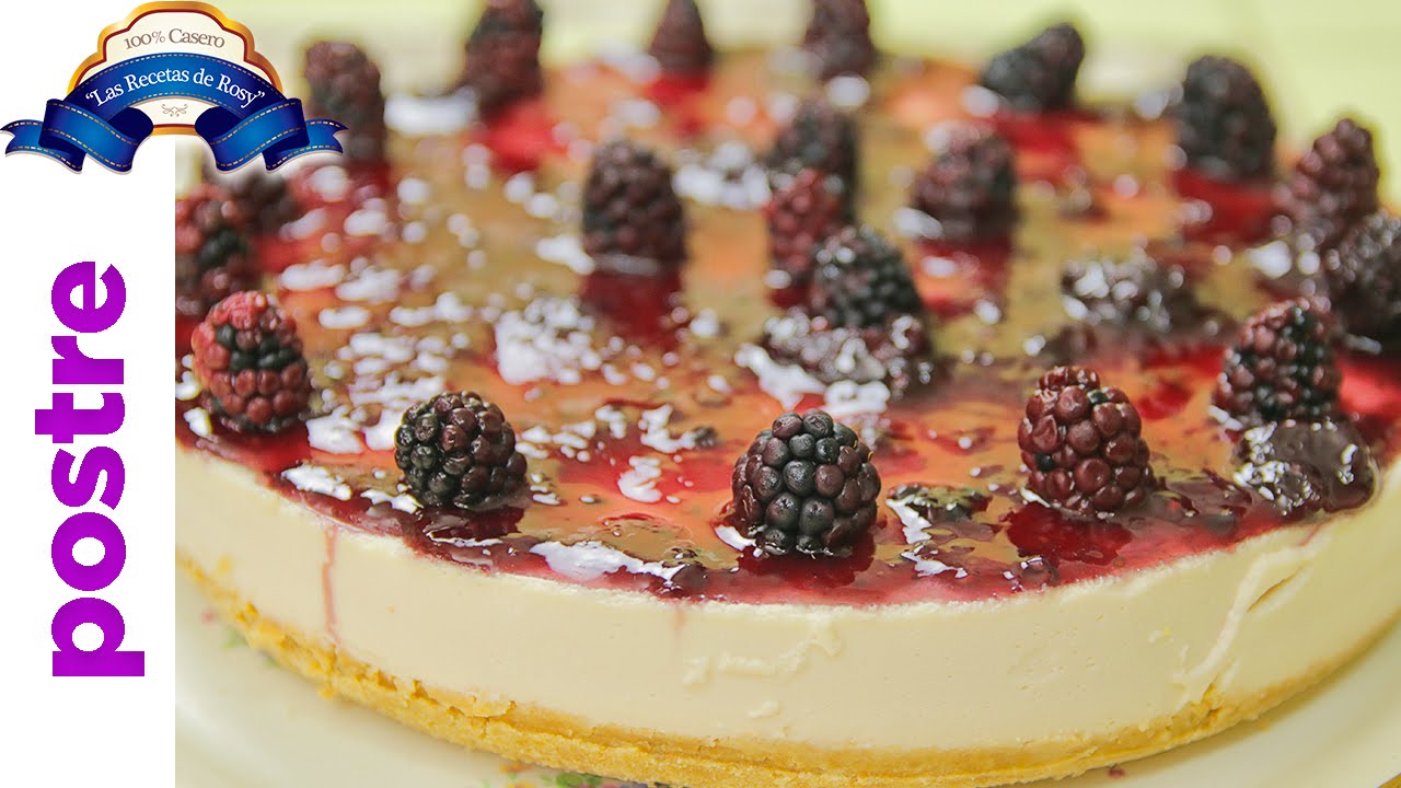 Pay frio de queso con zarzamora sin horno 💜💜💜 Las Recetas de Rosy - YouTube