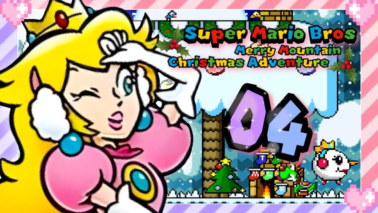 ️💗 Super Mario Bros. Merry Mountain Christmas Adventure (World 4) Peach ...
