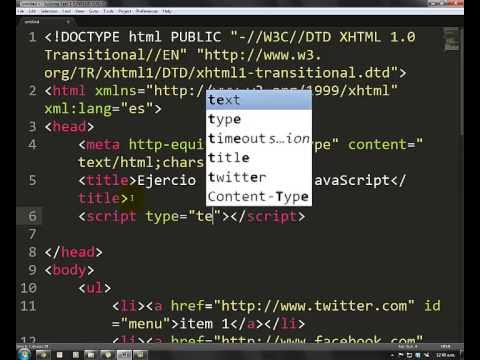 Como Insertar Codigo JavaScript en un documento HTML - YouTube