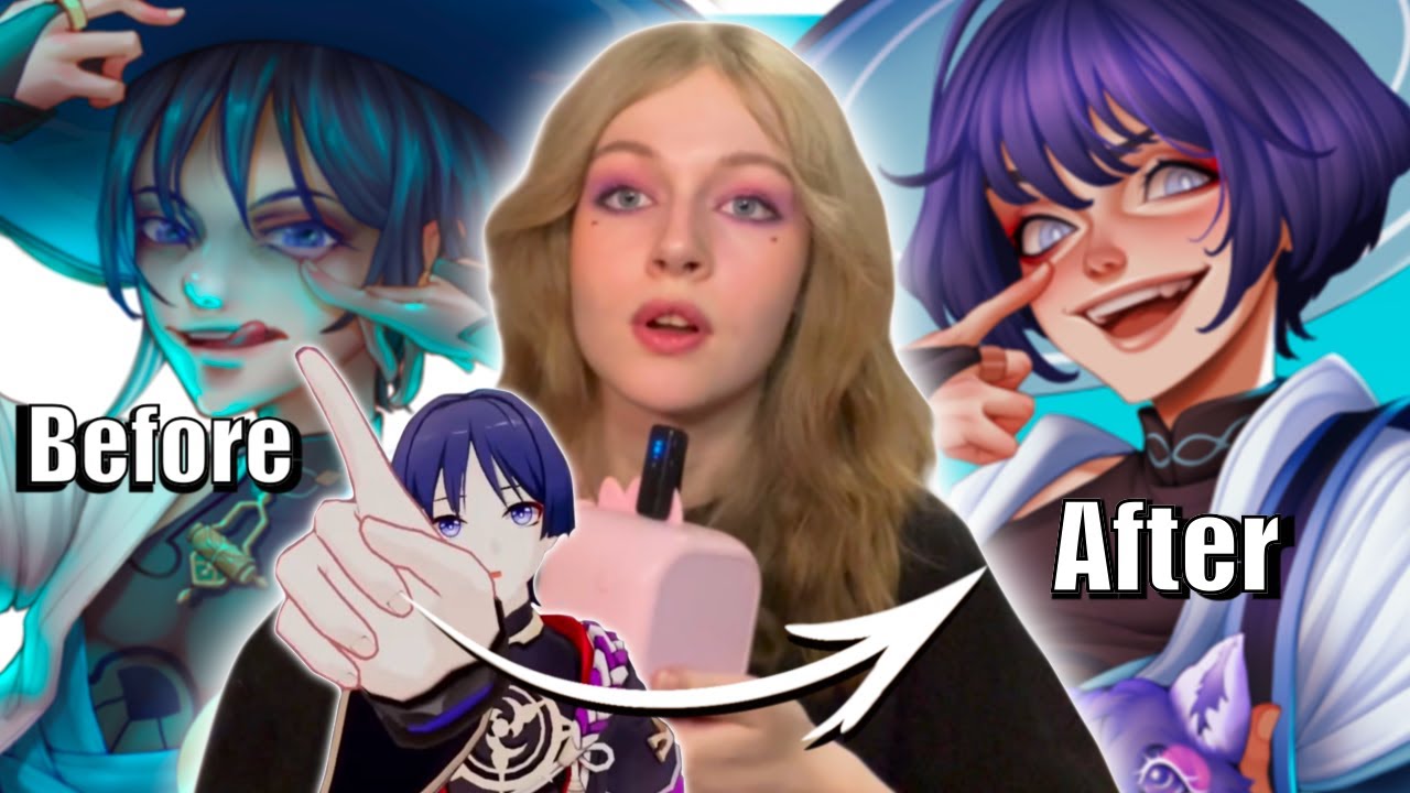 redrawing SCARAMOUCHE and yapping about Genshin Impact - YouTube