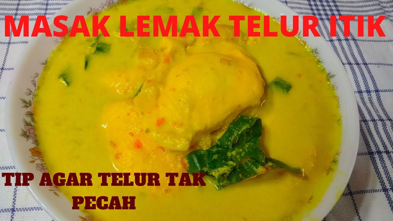 MASAK LEMAK TELUR ITIK - YouTube