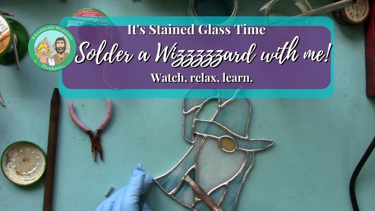 Soldering a Stained Glass Wizard - YouTube