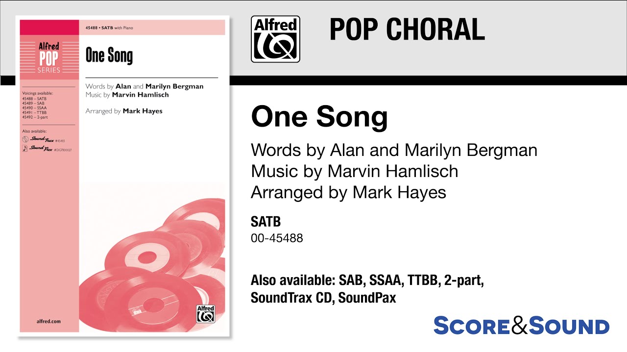 One Song, arr. Mark Hayes – Score & Sound - YouTube